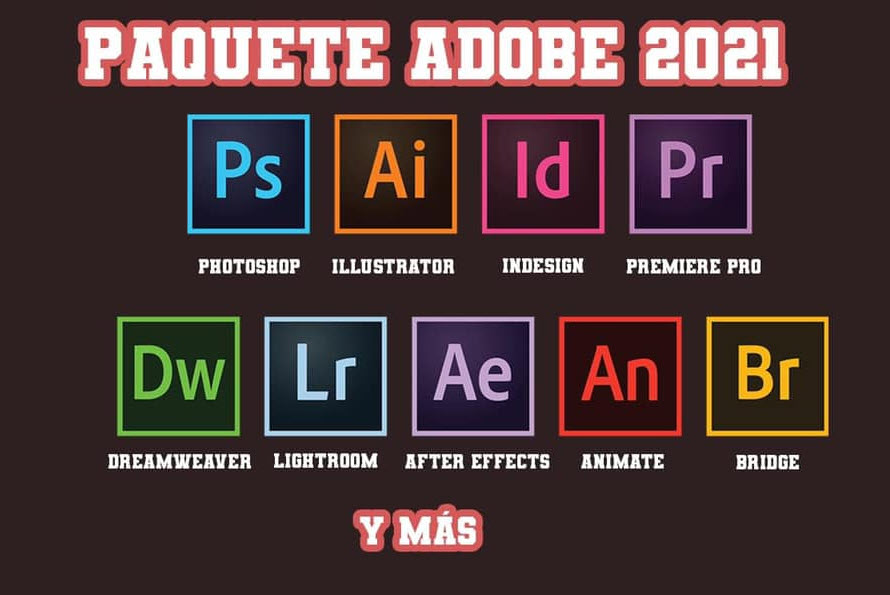 Paquete Adobe 2021 En español - cursosenoferta.com